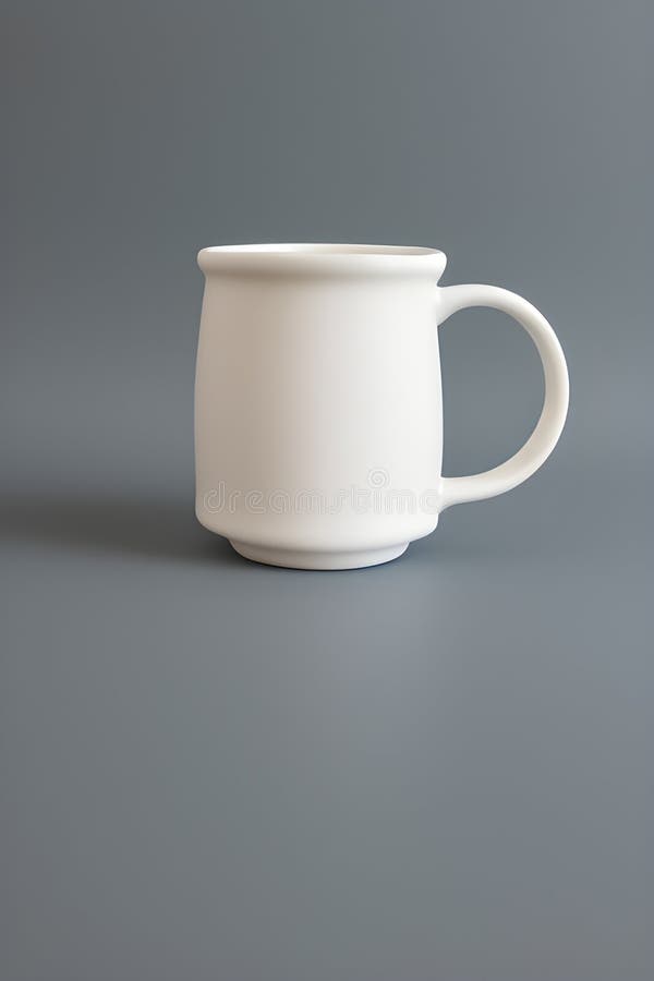 A Single Ceramic Curved Mug Mockup Design Generated by Ai Stock ...