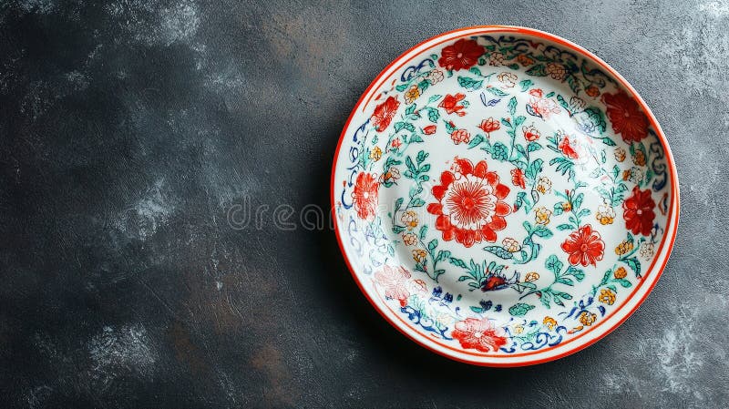 A Single Ceramic Plate with Traditional Chinese Patterns for Chinese ...