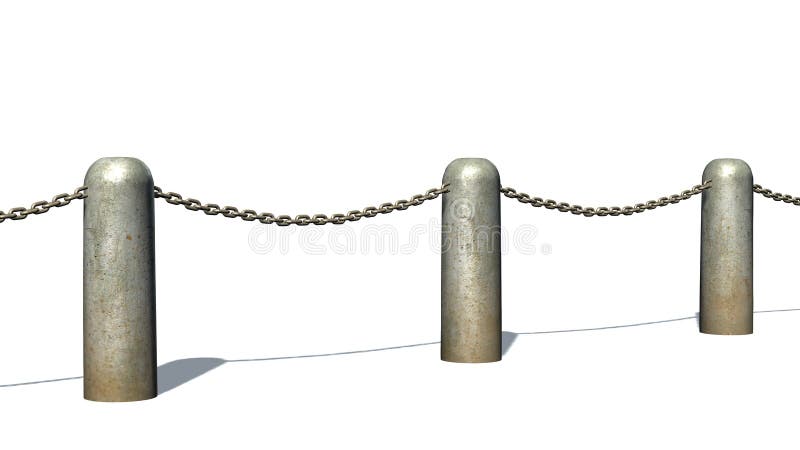 Chains Blockade on Green Screen Stock Illustration - Illustration of ...