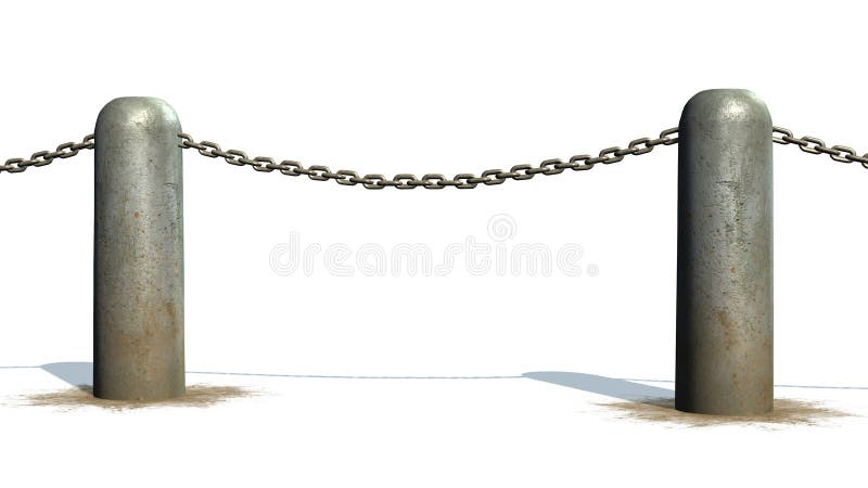 Chains Blockade on Green Screen Stock Illustration - Illustration of ...