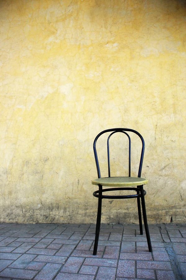 Single Chair in Empty Room stock image. Image of upholdered - 152058341