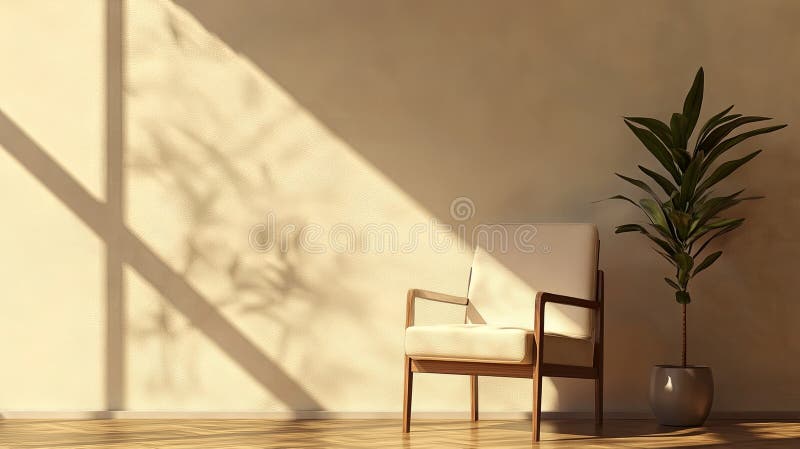 Single Chair Styled Modern Room Plant Corner Stock Photos - Free ...