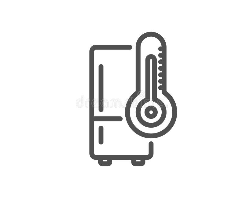 Single Chamber Refrigerator Line Icon. Fridge Sign. Vector Stock Vector ...