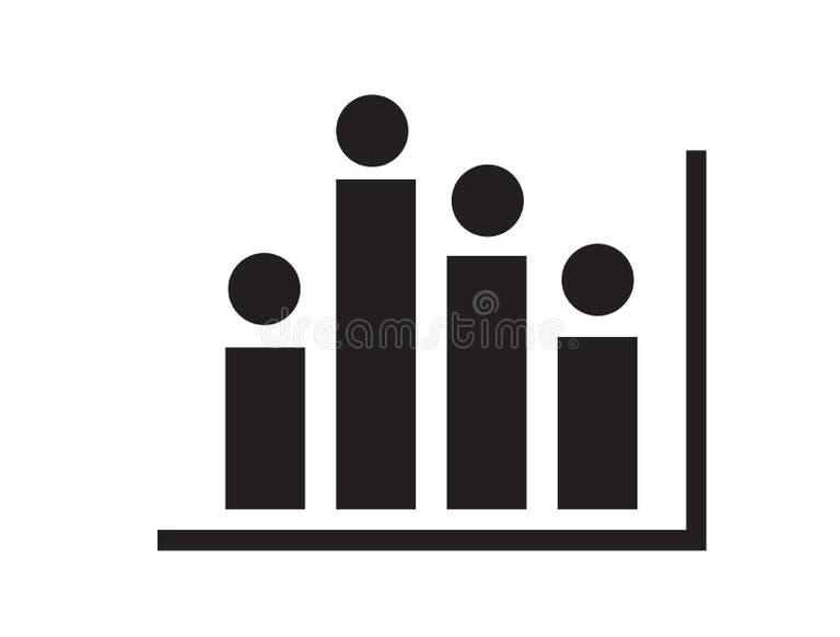 Single Chart Infographic Graph Diagram a Single Icon Silhouette Icon ...