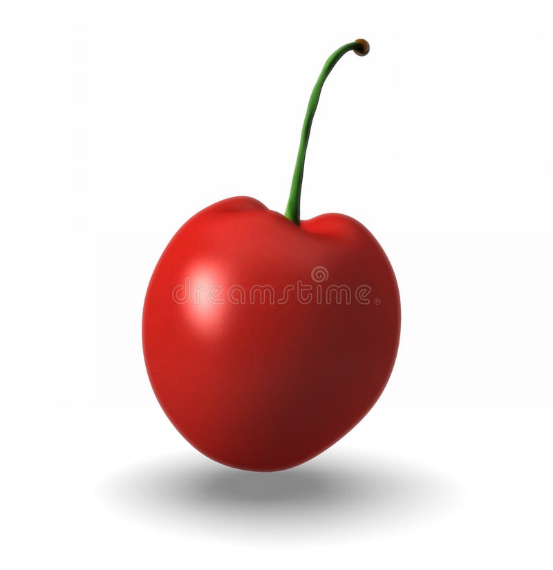 Single Cherry stock illustration. Illustration of sour - 25399130