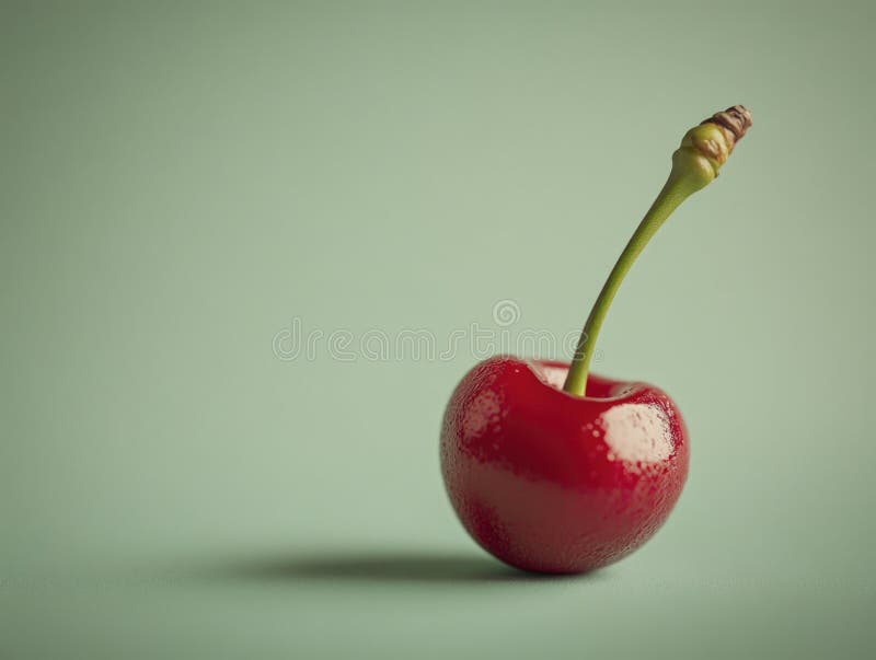 Single Cherry with Stem stock photo. Image of botanical - 377166700