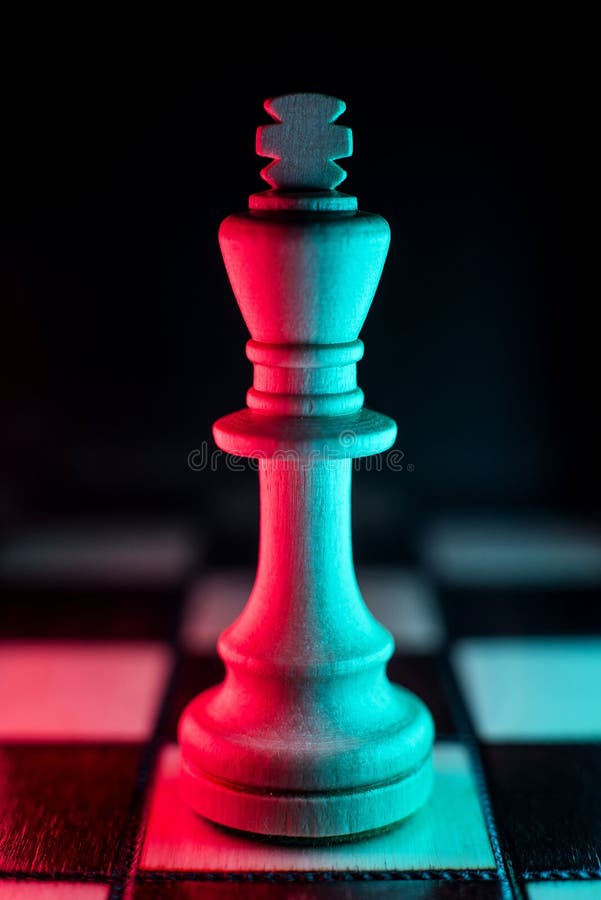 Single Chess Piece Standing Against or Leading Stock Photo - Image of ...