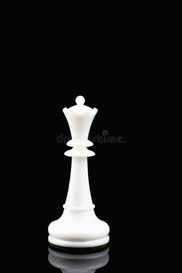 Single White Queen Chess Piece Stock Image - Image of chess, background ...