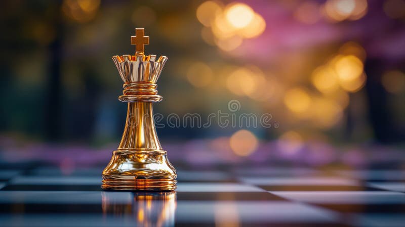 A Single Chess Piece Standing Proudly on a Classic Chess Board Ready ...