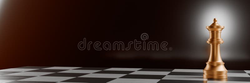 A Single Chess Piece Stands on a Chessboard Stock Illustration ...