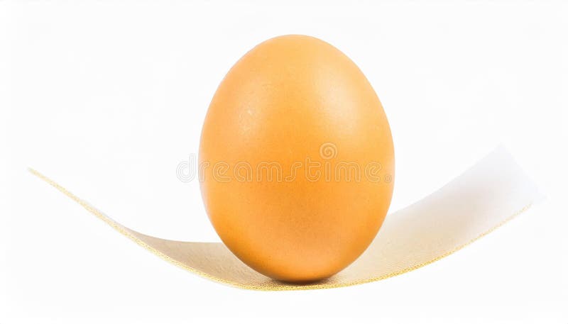 Single Chicken Egg Isolated on White Background Stock Illustration ...