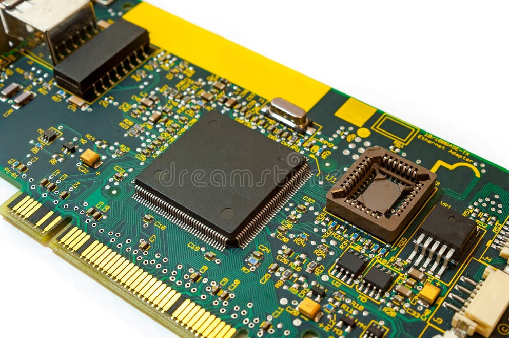 Single-chip Controller on Circuit Board. Stock Photo - Image of ...