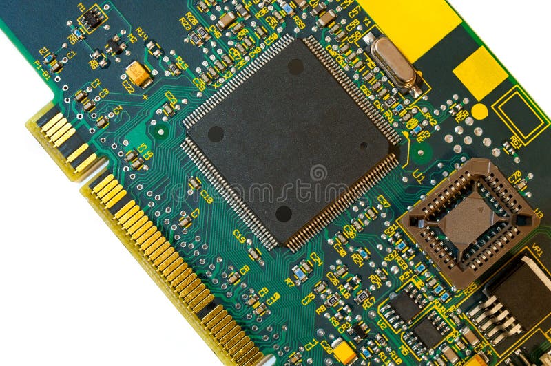 Single-chip Controller on Circuit Board with Strapping Stock Image ...