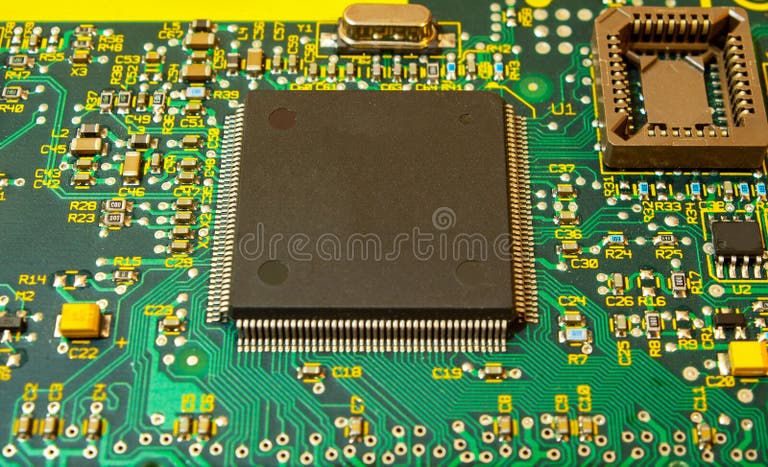 Single-chip Controller on Circuit Board. Stock Photo - Image of ...