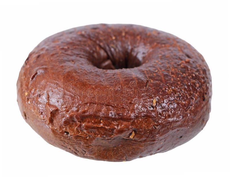Single bagel stock image. Image of isolated, fresh, chocolate - 50703551