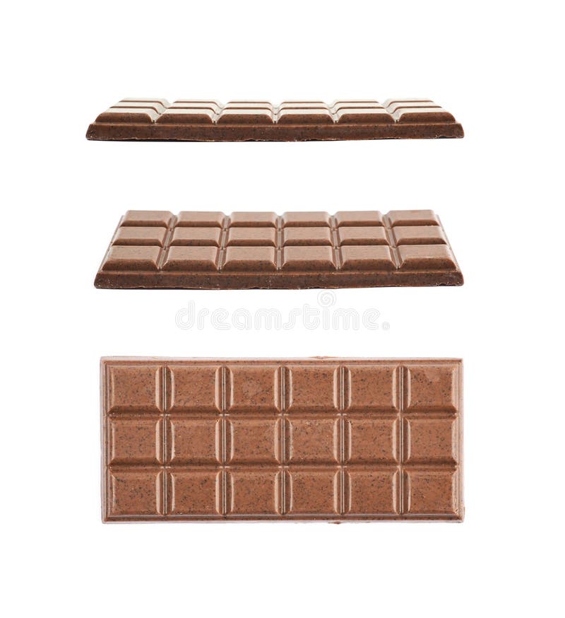 Single Chocolate Bar Isolated Stock Image - Image of isolated ...