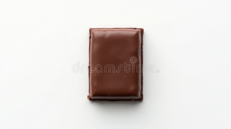Single Chocolate Bar on a Plain White Background, Top View Stock Image ...