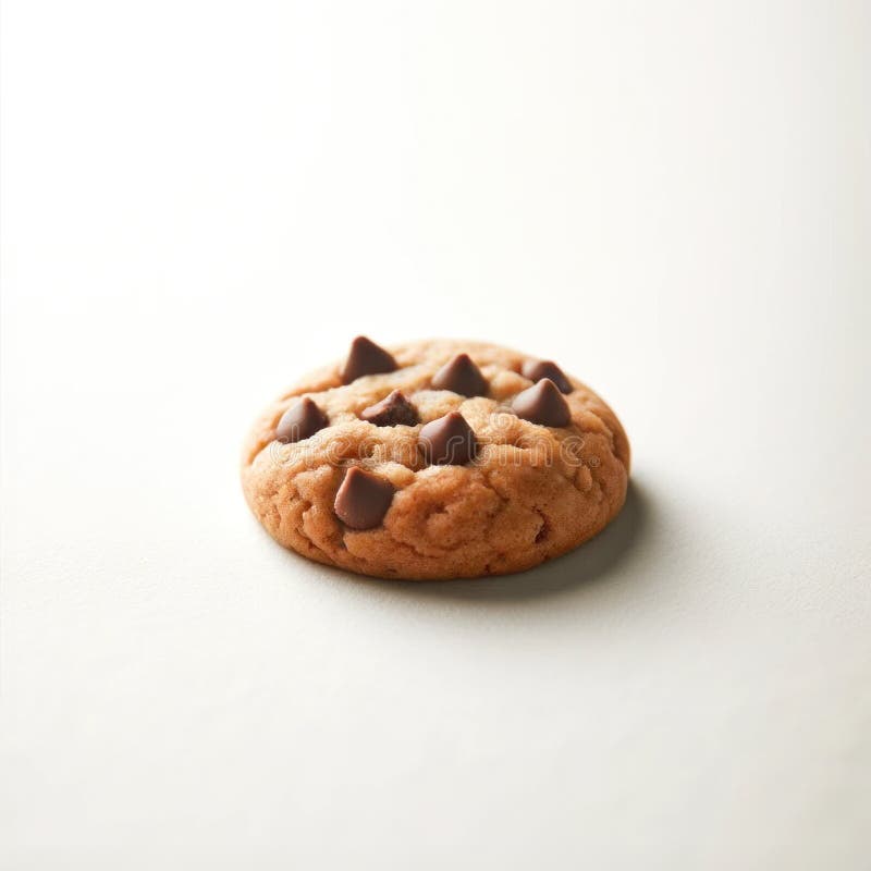 Single Chocolate Chip Cookie. AI Generated Stock Photo - Image of sugar ...