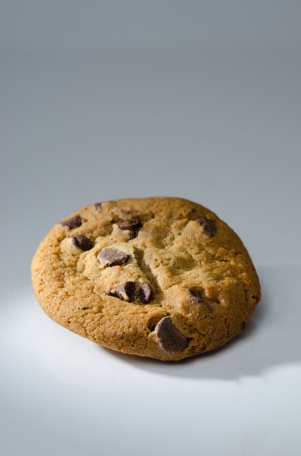 Single Chocolate Chip Cookie Stock Photo - Image of health, crumb: 59694520