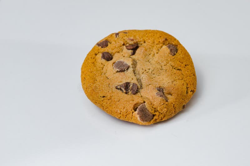 Single Chocolate Chip Cookie Stock Image - Image of home, double: 59694525