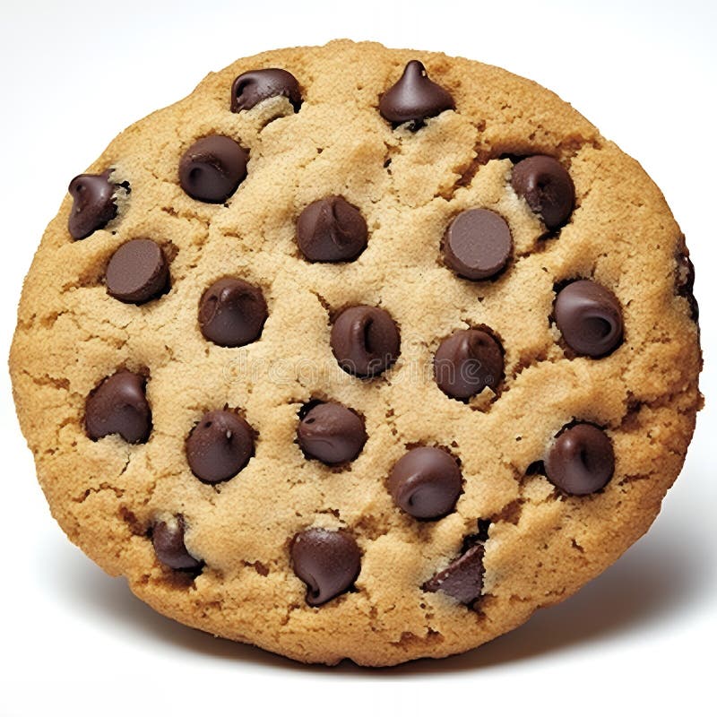 A Single Chocolate Chip Cookie Perfect for a Snack Stock Image - Image of shape, buttery: 348224407