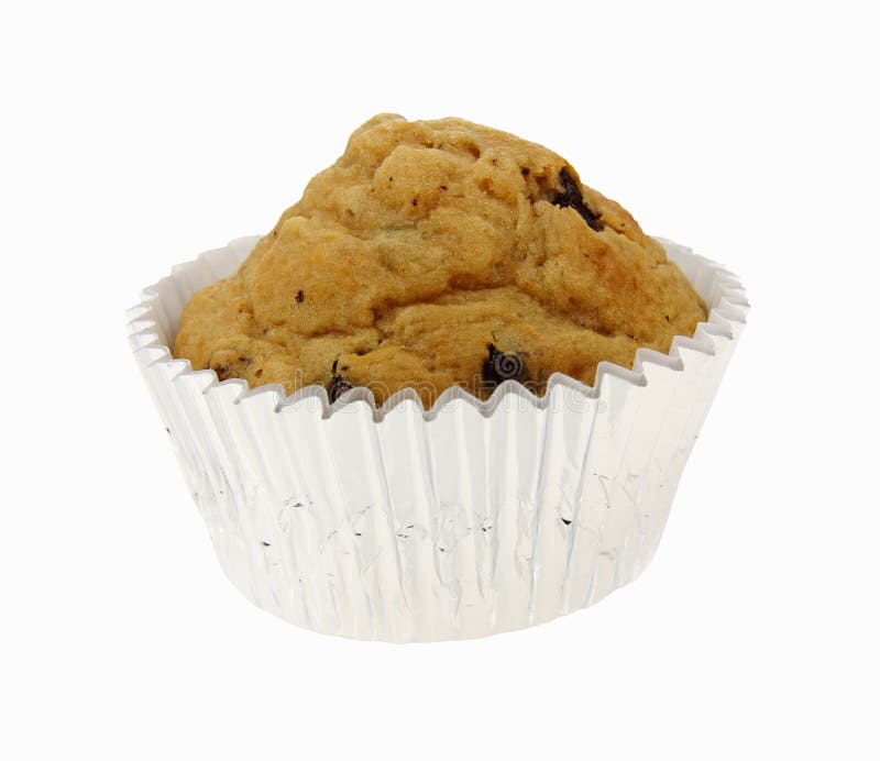 Single Chocolate Chip Muffin Baking Cup Stock Photo - Image of product ...