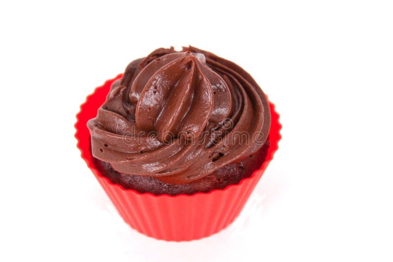 Single Chocolate Cupcake stock photo. Image of frosting - 21263802
