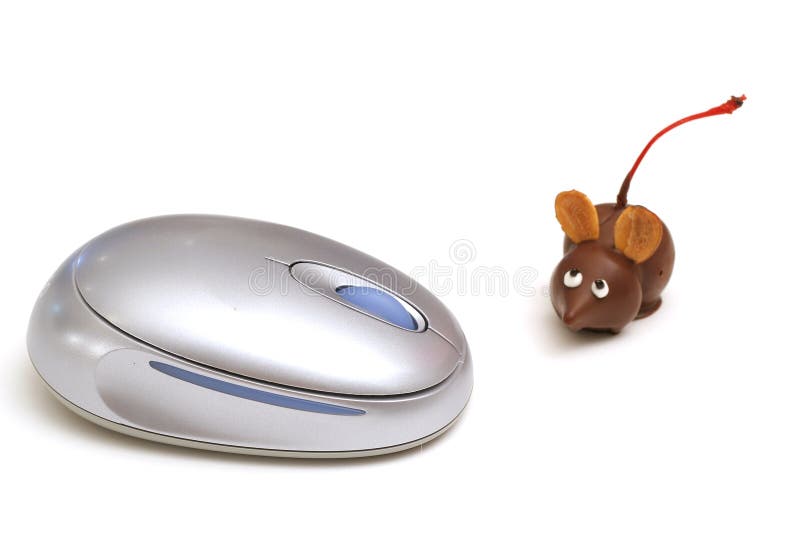 Chocolate Mice on a Mouse Angle Stock Image - Image of mouse, drop: 6229585