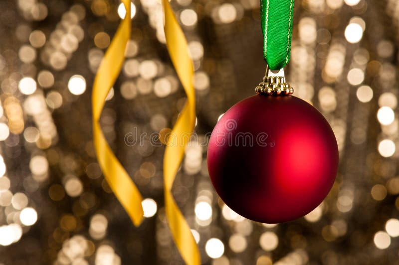 Single Christmas bauble stock image. Image of gold, abstract - 25062501