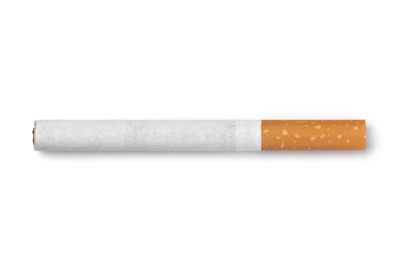 Cigarette Single Isolated on White Background Stock Photo - Image of ...