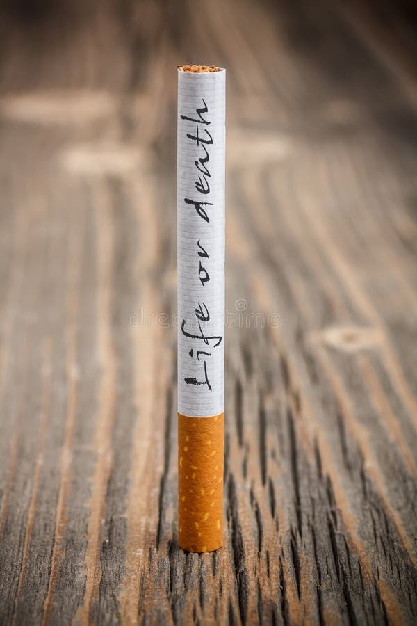 Single Cigarette with Filter Stock Photo - Image of healthcare, coffin ...