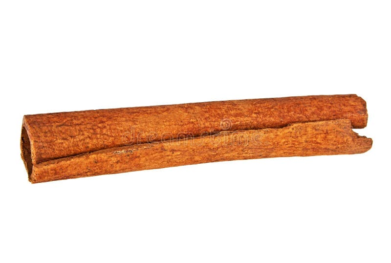 Single Cinnamon Stick Isolated on White Background Stock Photo - Image ...