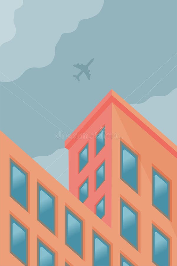 Single City Office Building in Flat Style Vector Stock Illustration ...