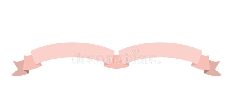 Single and Classic Pink Ribbon Frame Stock Vector - Illustration of ...