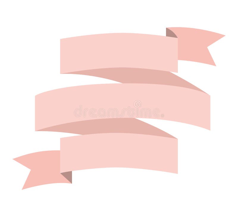 Single and Classic Pink Ribbon Frame Stock Vector - Illustration of ...