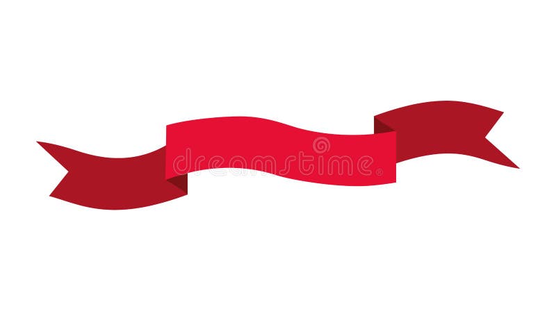 Single and Classic Red Ribbon Frame Stock Vector - Illustration of ...