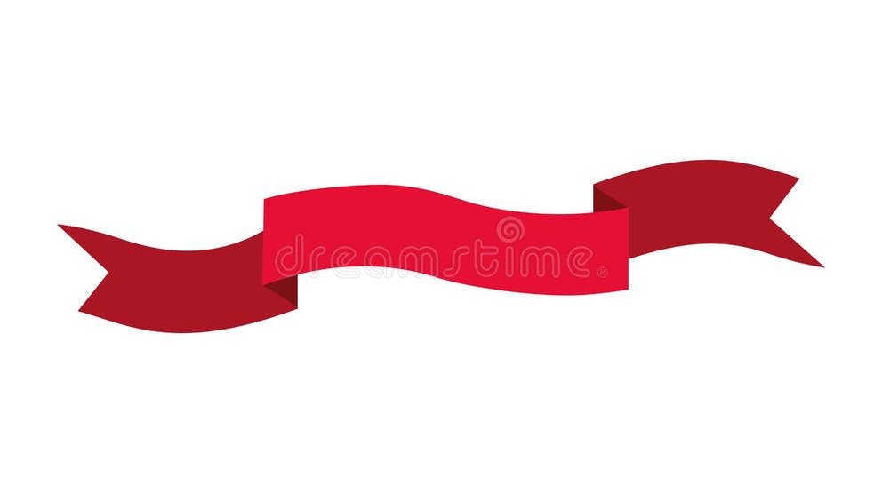 Single and Classic Red Ribbon Frame Stock Vector - Illustration of ...