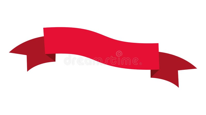 Single and Classic Red Ribbon Frame Stock Vector - Illustration of clip ...