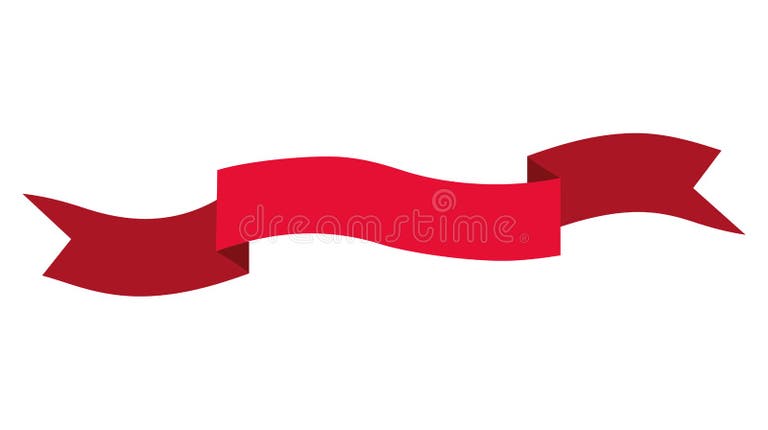 Single and Classic Red Ribbon Frame Stock Vector - Illustration of ...