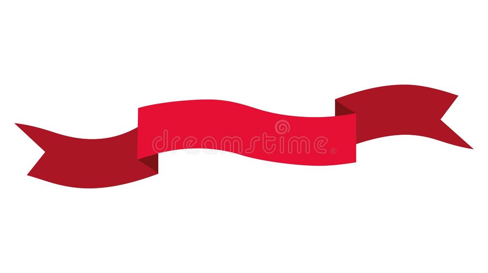 Single and Classic Red Ribbon Frame Stock Vector - Illustration of ...