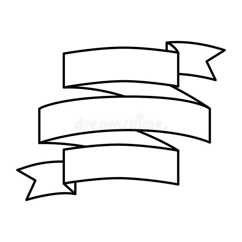 Single and Classic Ribbon Frame Stock Vector - Illustration of clip ...