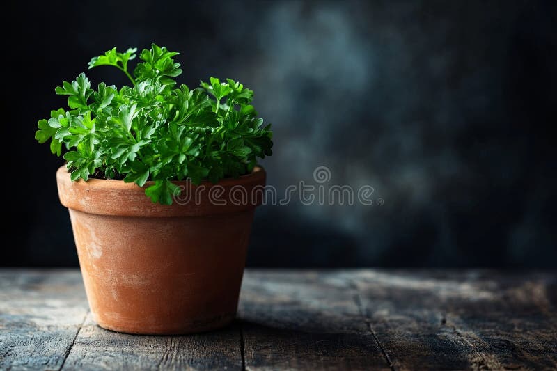 Parsley sprouting stock image. Image of detail, aromatic - 273315379