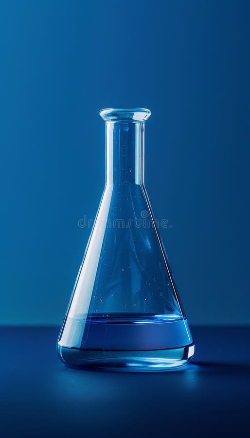 Laboratory Glassware with Blue Liquid Scientific Experimentation and ...