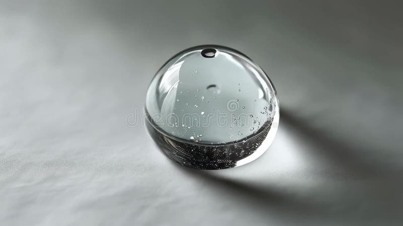 Single Clear Water Drop on Smooth Surface Stock Video - Video of liquid ...