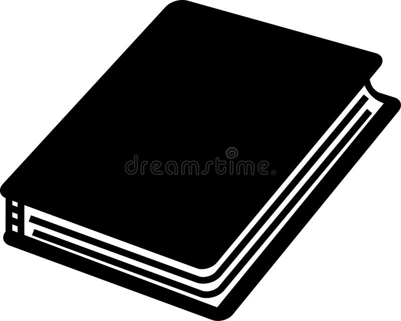 Single Close Book Icon in Perpective Style Editable Vector Black Color ...