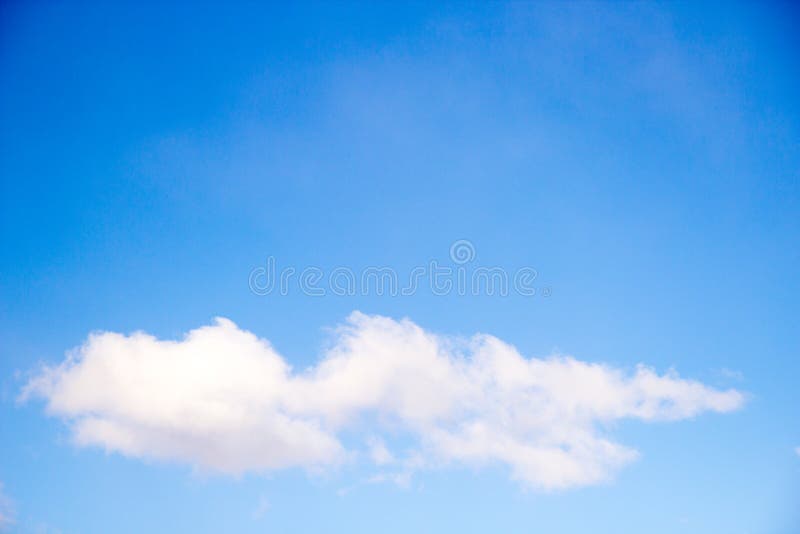 Single cloud on blue sky stock image. Image of little - 177412705