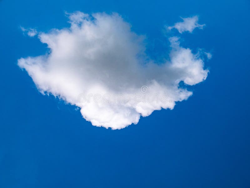 Blue Sky, Single Cloud in the Blue Sky Stock Image - Image of blue ...
