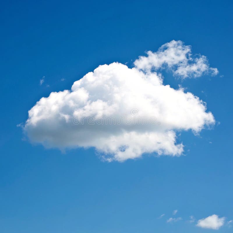 Single Cloud in Clear Blue Sky Stock Illustration - Illustration of ...