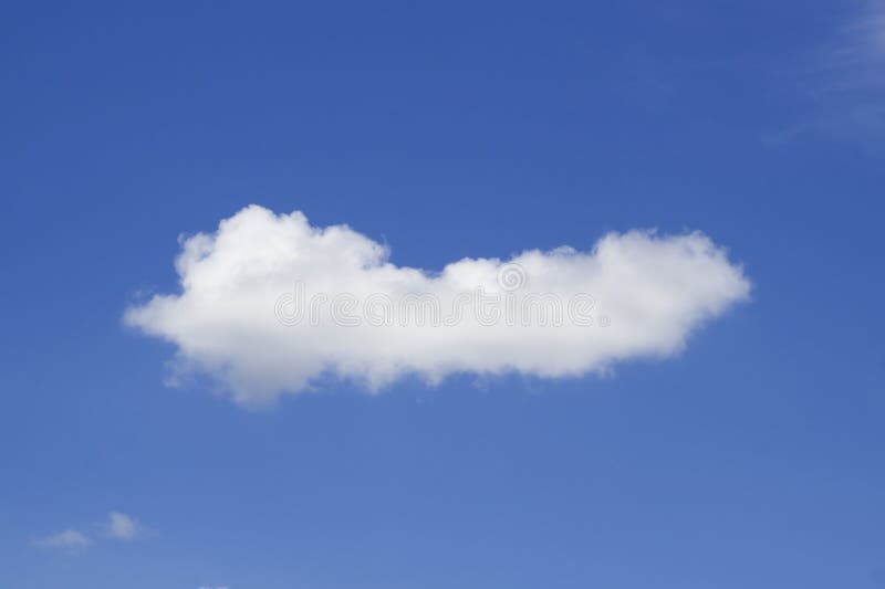 Single Cloud in the Clear Sky Stock Photo - Image of symbol, minus ...