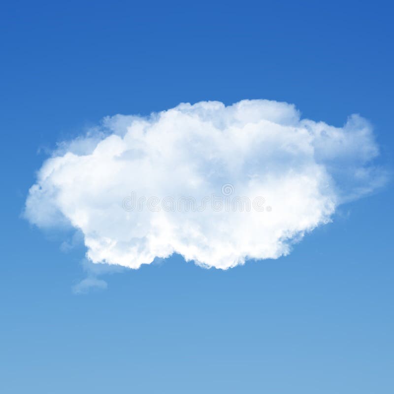 Single Cloud 3D Illustration Stock Illustration - Illustration of ...